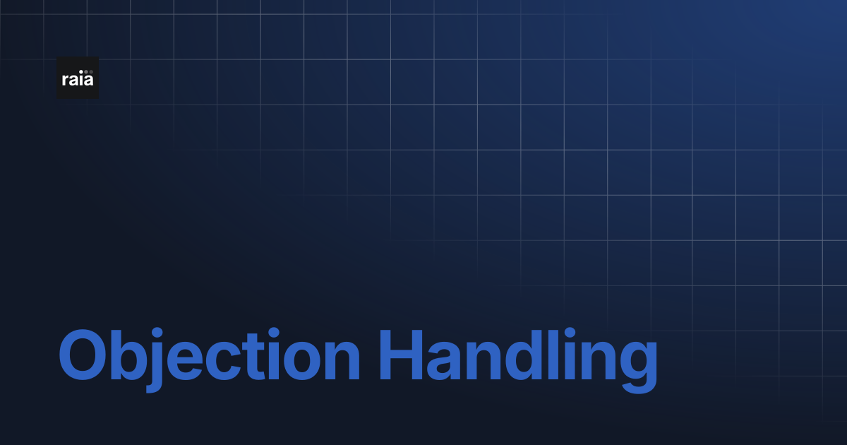 Objection Handling | AI Training | raia