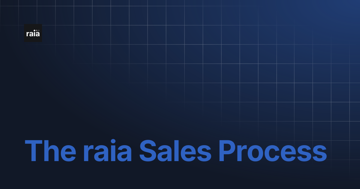 The raia Sales Process | AI Training | raia