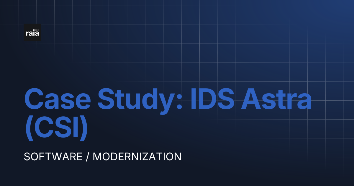 Case Study: IDS Astra (CSI) | Use Cases | raia