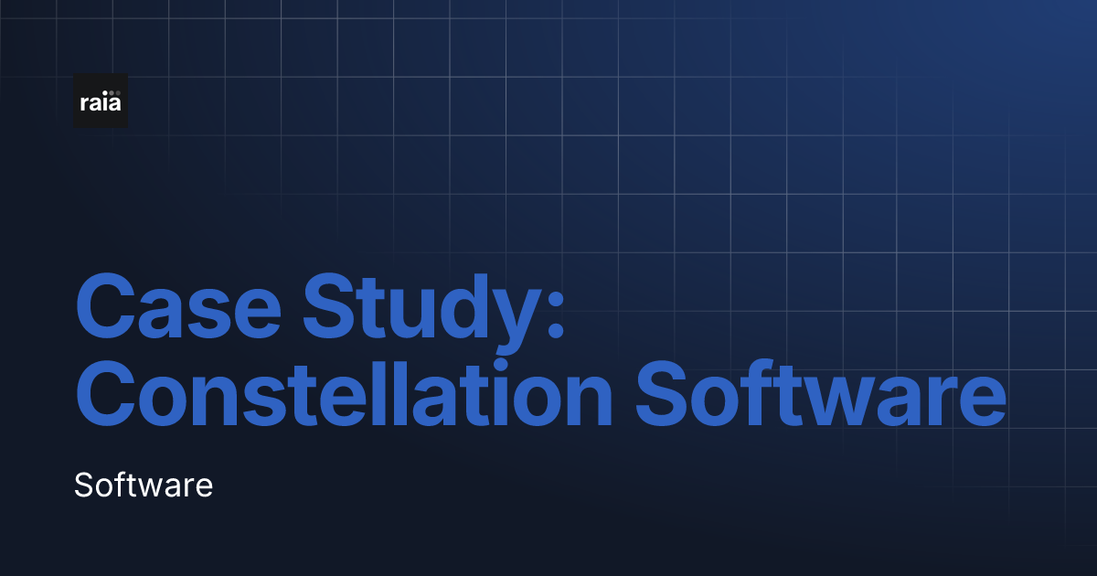 Case Study: Constellation Software | raia